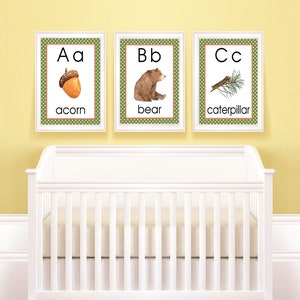 WOODLAND ALPHABET POSTERS, Printable Woodland Theme, Alphabet Classroom ...