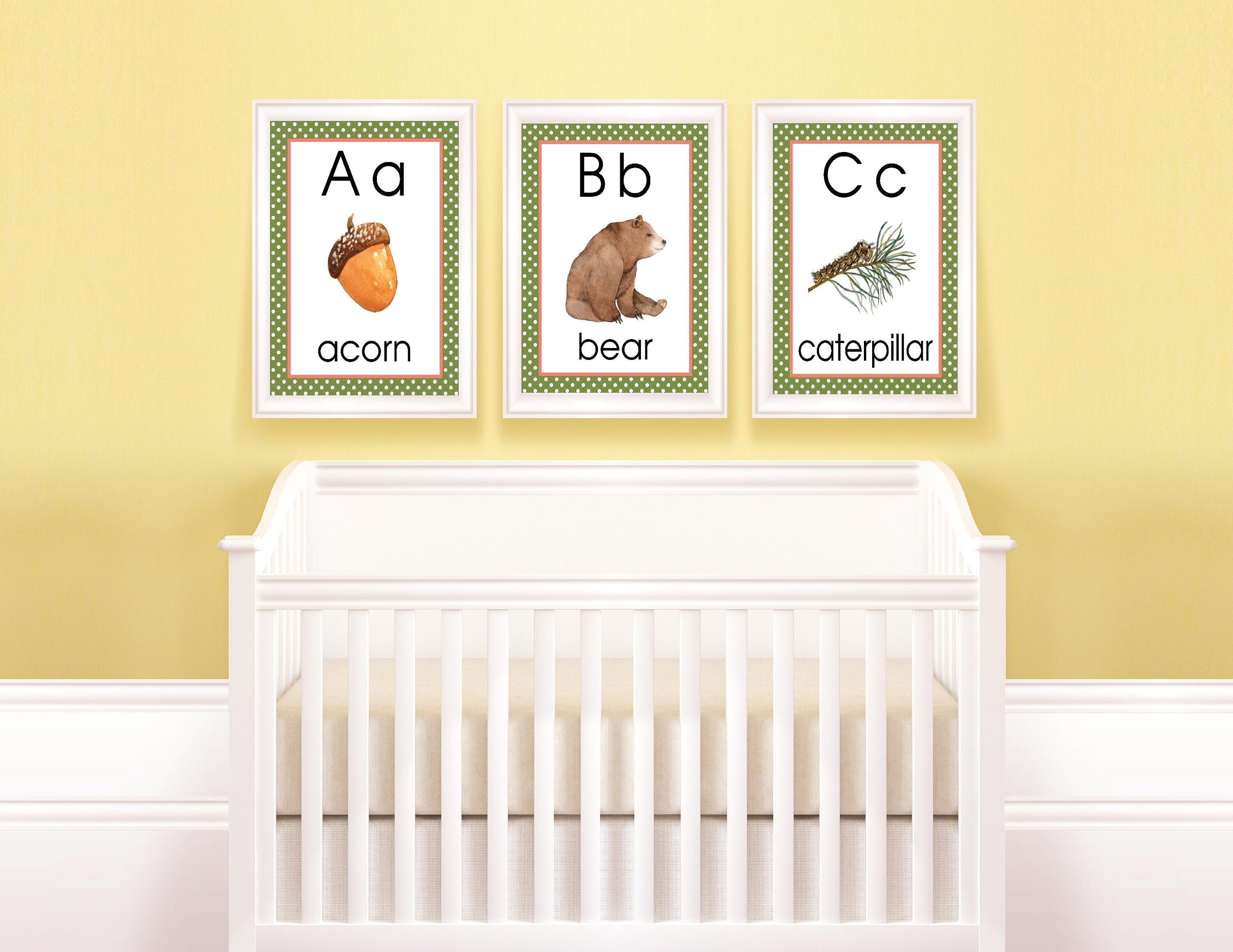 WOODLAND ALPHABET POSTERS Printable Woodland Theme Alphabet - Etsy
