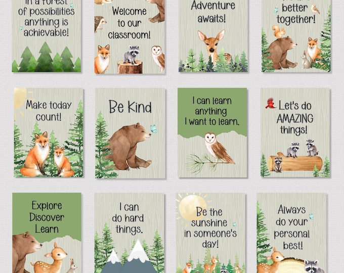 Woodland Birthday Bulletin Board Kit || Birthday Display Bulletin ...