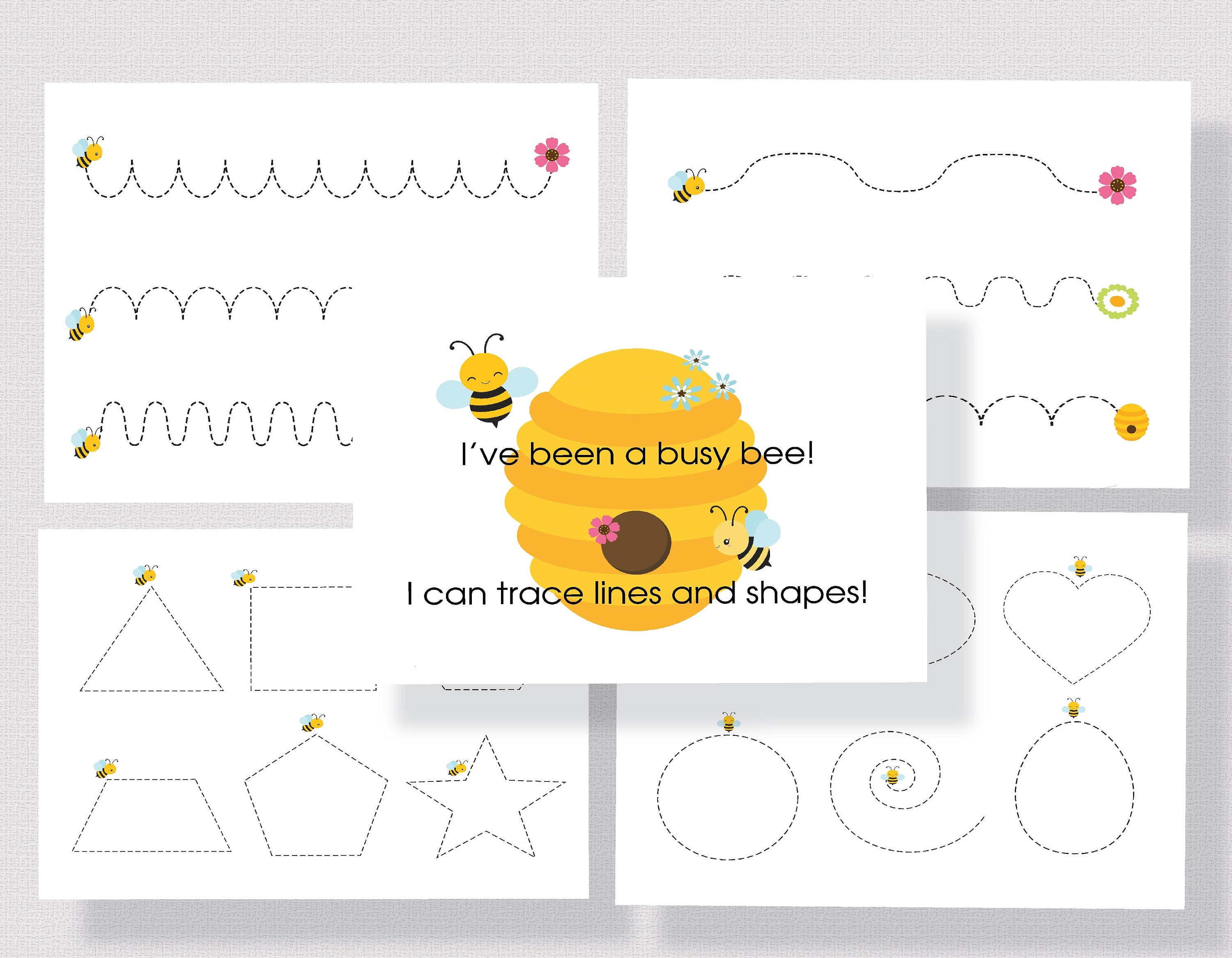 PRESCHOOL LINE TRACING Busy Book, Preschool Tracing Activitiy Book, Pre ...