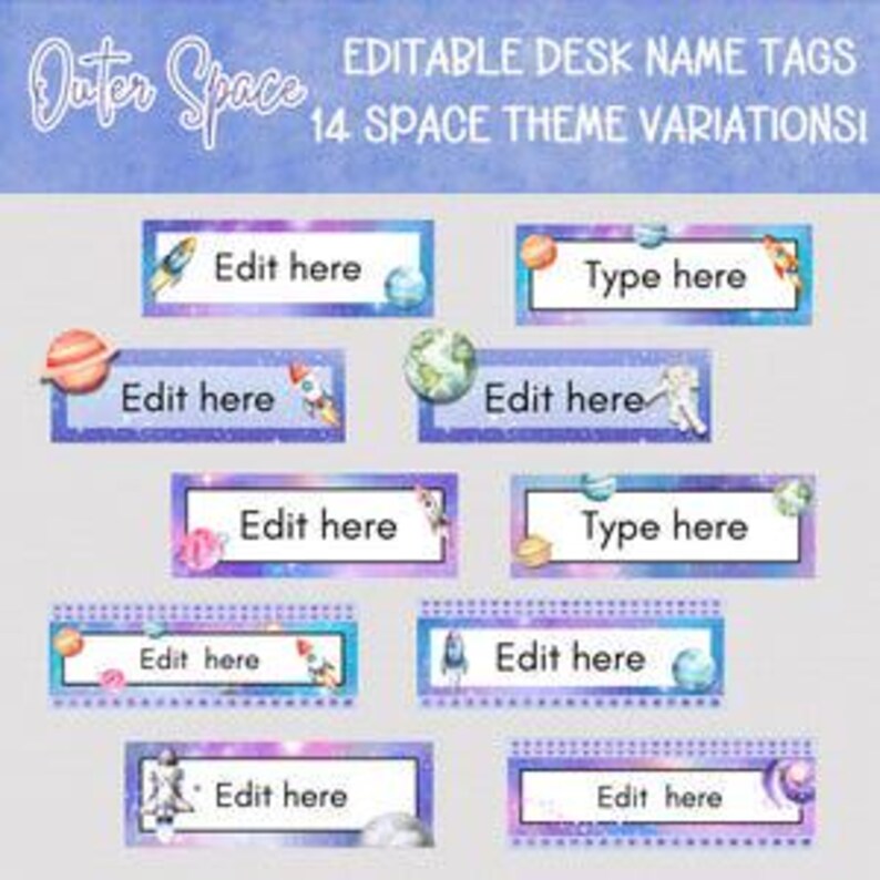 SPACE THEME Classroom Decor Bundle, Printable (digital Download) - Etsy