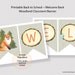 BACK TO SCHOOL Printable Banner, Welcome Back Woodland Theme Classroom ...