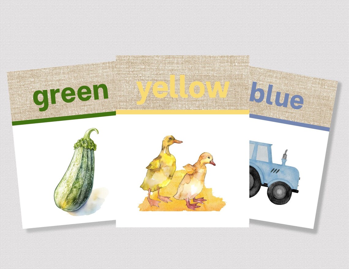 FARM THEME COLOR Posters for Classroom, Printable Farm Theme Color ...