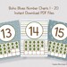 BOHO NUMBER POSTERS for Classroom, Printable Boho 1-20 Classroom Number ...