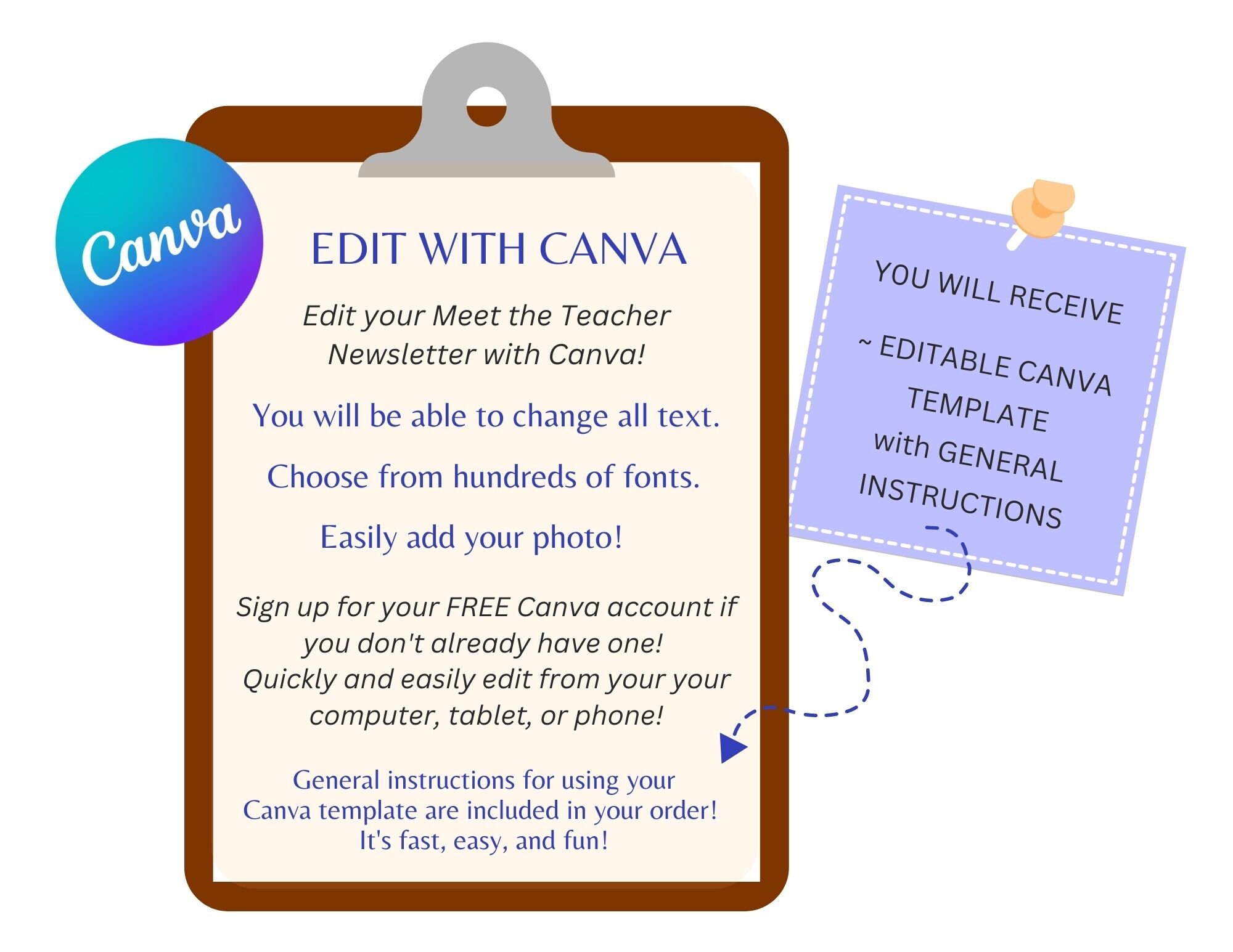 MEET THE TEACHER Woodland Themed Template, Canva Teacher Template for ...