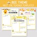 MEET THE TEACHER Bee Theme Newsletter Templates, Canva Template for ...