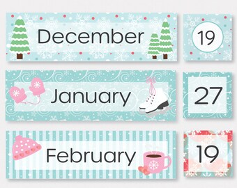 WINTER WOODLAND CLASSROOM Calendar Set Printable December - Etsy