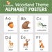 WOODLAND ALPHABET POSTERS, Printable Woodland Theme, Alphabet Classroom ...