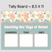 DAYS in SCHOOL TALLY Board, Boho Garden Days at School Tally Posters ...