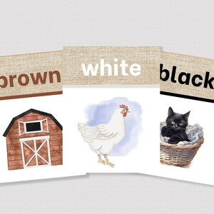 FARM THEME COLOR Posters for Classroom, Printable Farm Theme Color ...