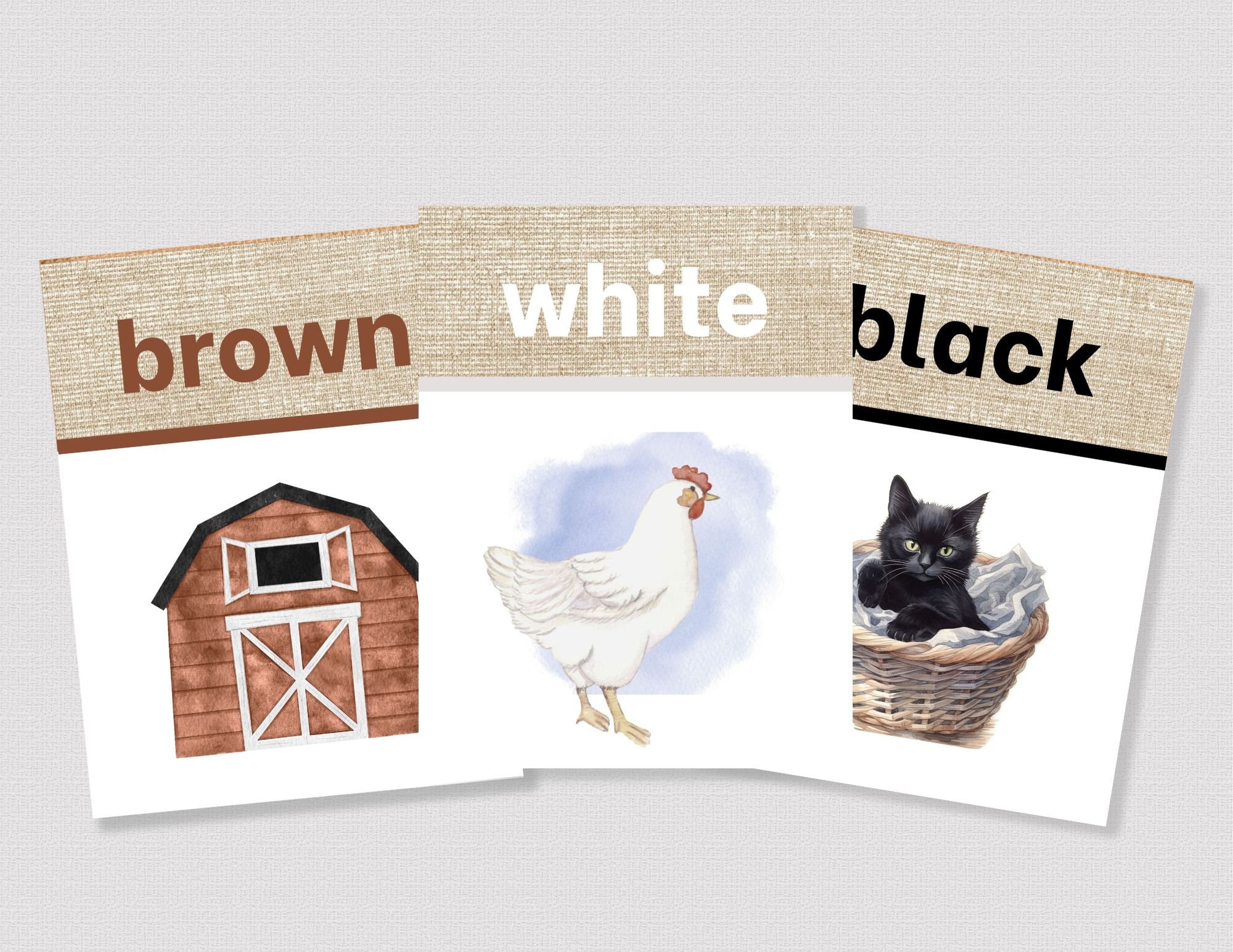 FARM THEME COLOR Posters for Classroom, Printable Farm Theme Color ...
