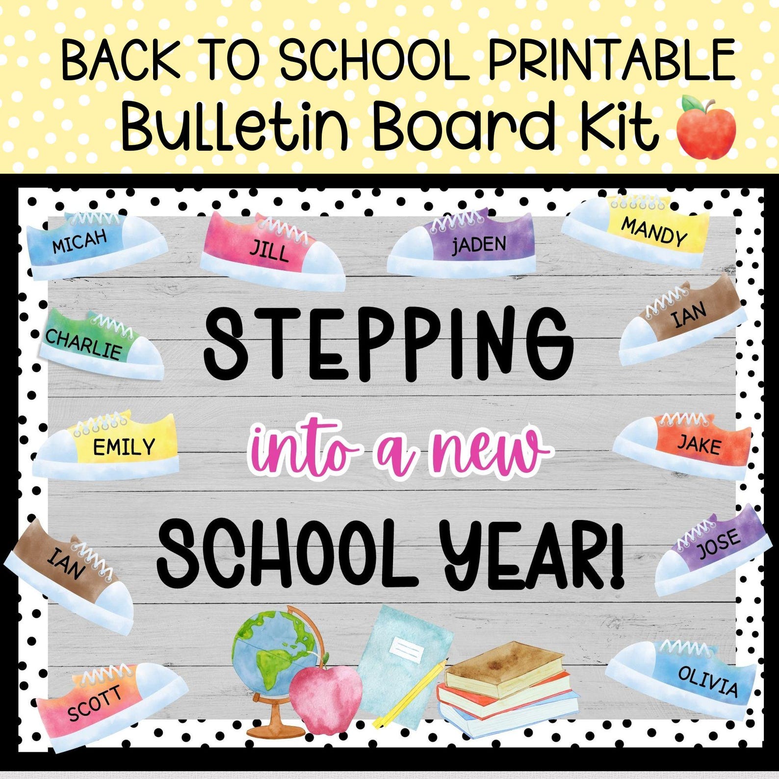 BACK TO SCHOOL Bulletin Board Kit, Printable Welcome Bulletin Board for ...