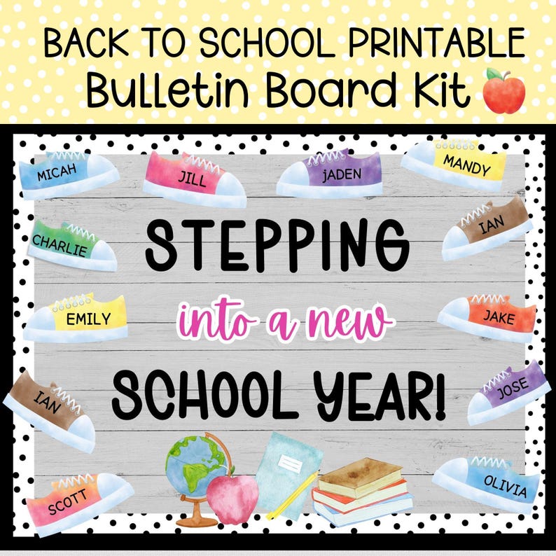 BACK TO SCHOOL Bulletin Board Kit, Printable Welcome Bulletin Board for ...