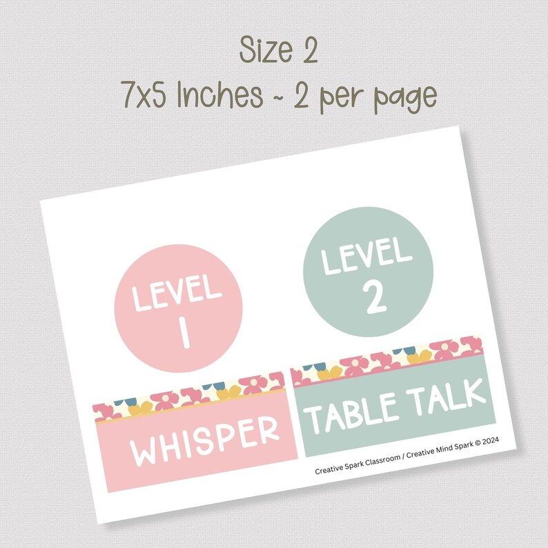 CLASSROOM VOICE LEVEL Chart, Boho Garden Theme Classroom Decor, Voice ...