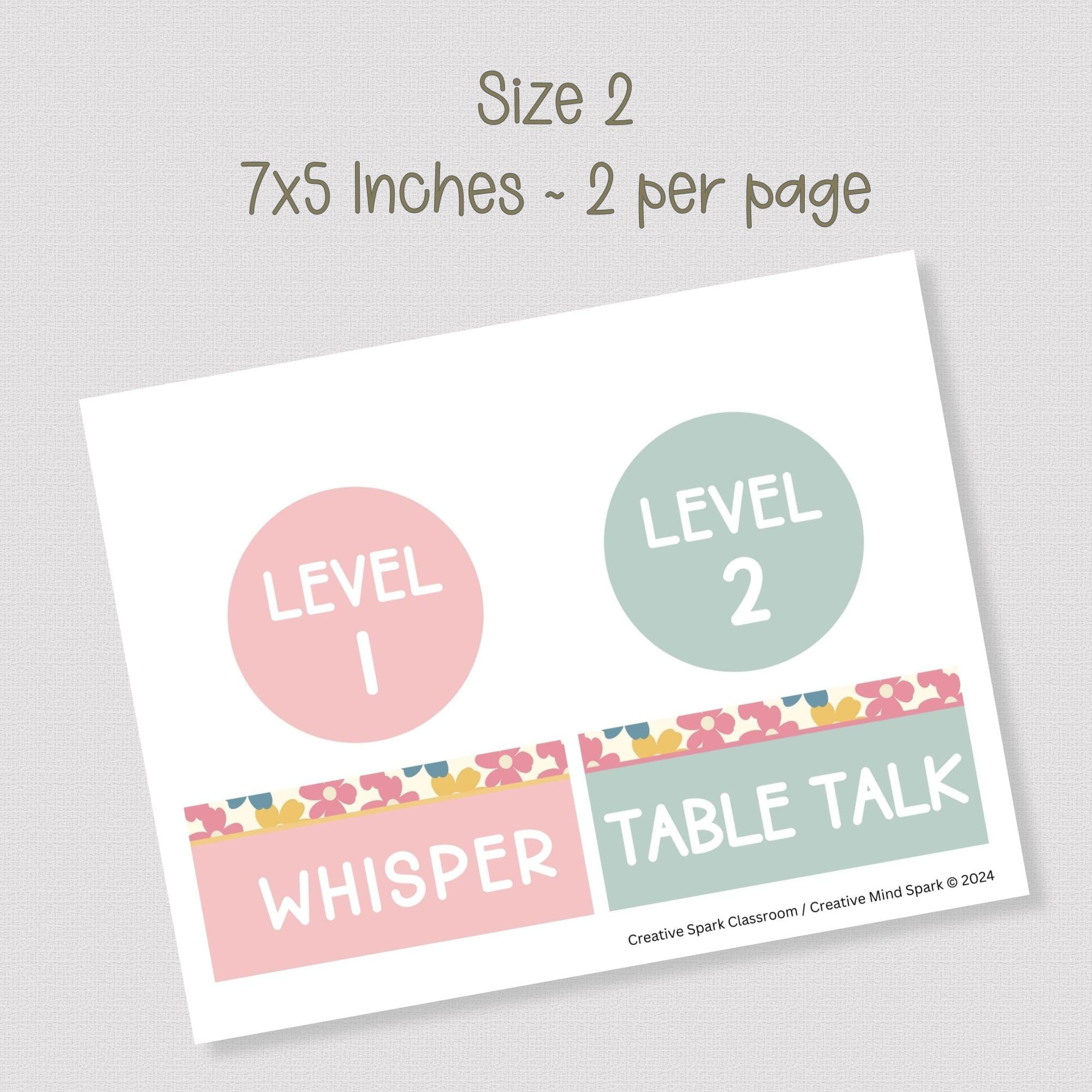 CLASSROOM VOICE LEVEL Chart, Boho Garden Theme Classroom Decor, Voice ...