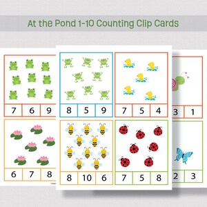 Number Counting Activity Pack Printable Bundle, Number Matching, Math ...