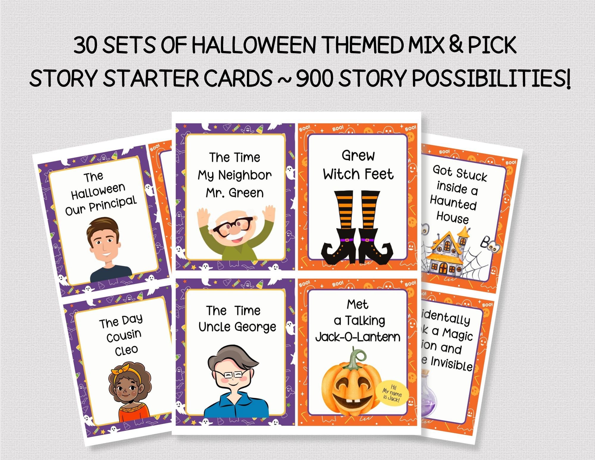 OCTOBER WRITING ACTIVITY, Printable Halloween Story Starters, Fun ...