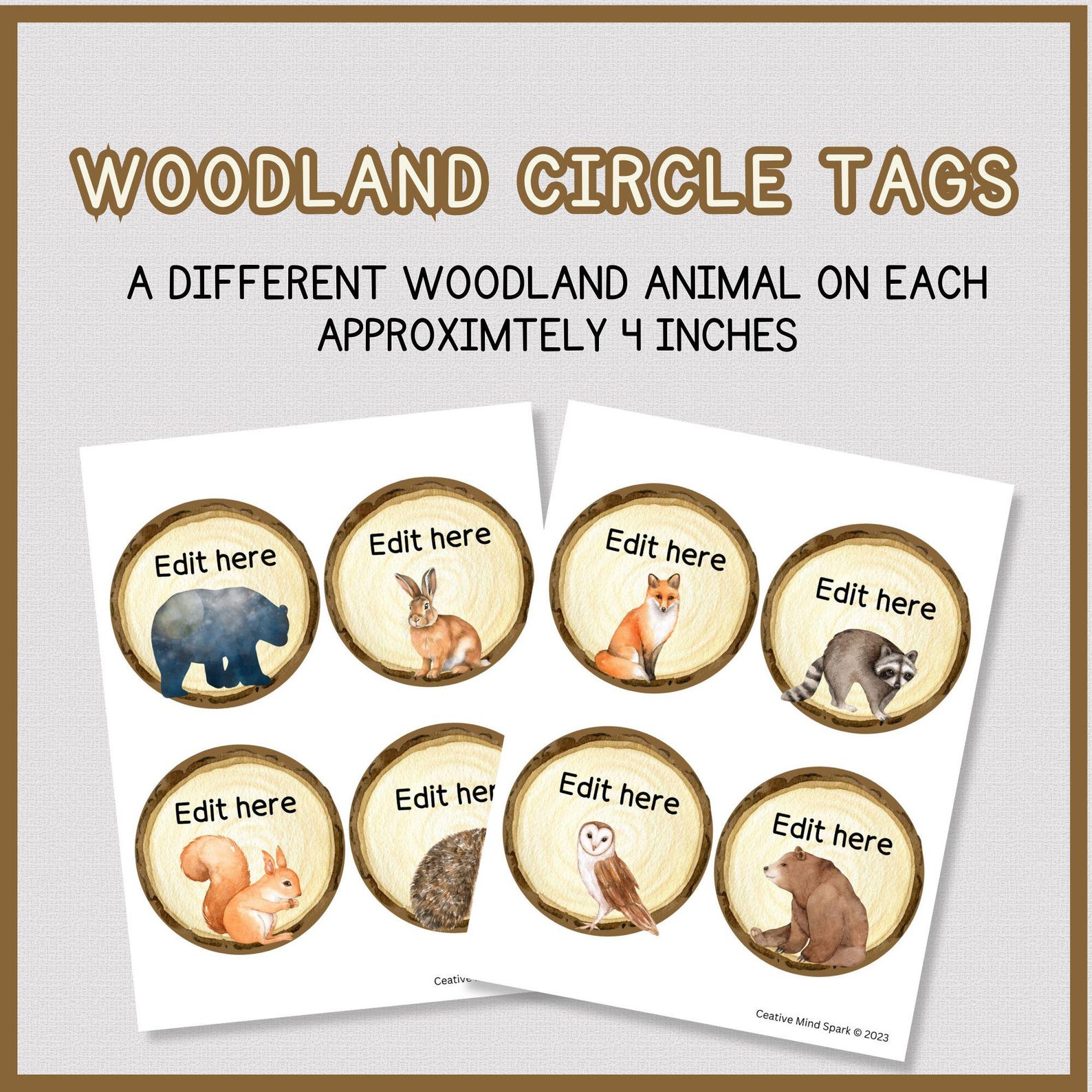 WOODLAND CLASSROOM LABELS and Tags, Large Set of Editable Woodland ...