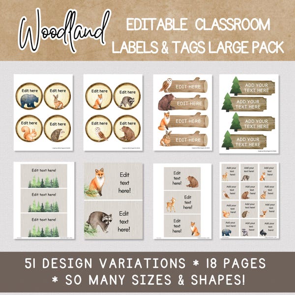 Woodland Animals - Etsy