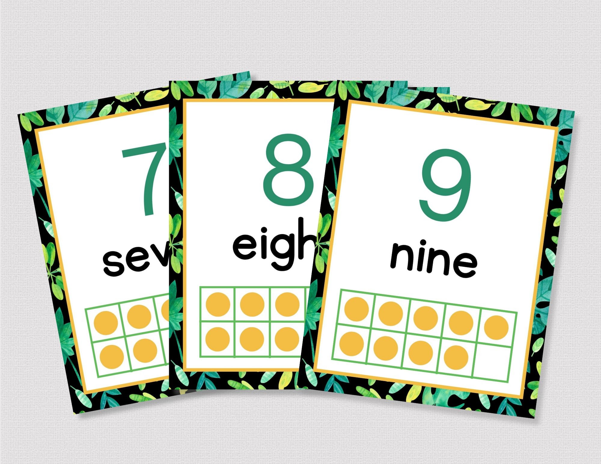 PRINTABLE JUNGLE NUMBER Posters, Jungle Theme Numbers 1-20 Classroom ...