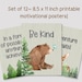 WOODLAND Motivational Posters for Classroom, Printable Woodland Mindset ...