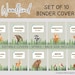 WOODLAND BINDER COVERS, Set of 10, Editable Binder Covers With Woodland ...