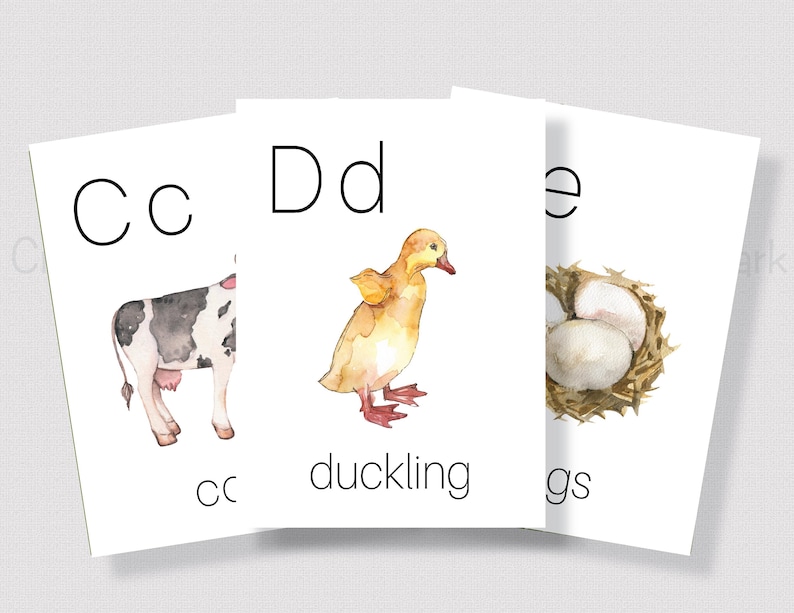 FARM THEME ALPHABET Posters, Printable Farm Alphabet, Farm Alphabet ...