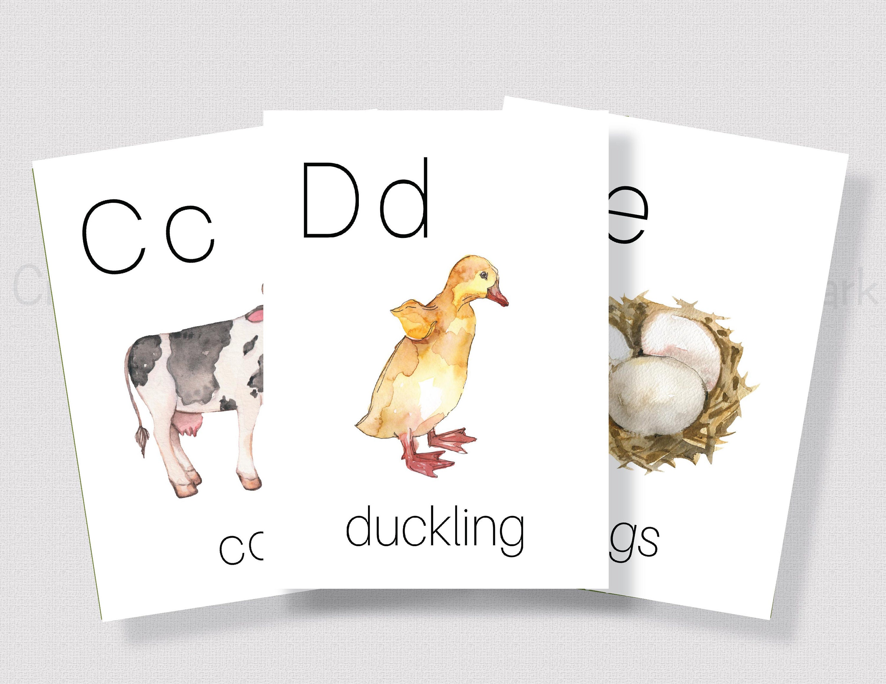 FARM THEME ALPHABET Posters, Printable Farm Alphabet, Farm Alphabet ...
