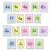 PASTEL COLORS Printable Alphabet Posters, Cursive and Manuscript ...
