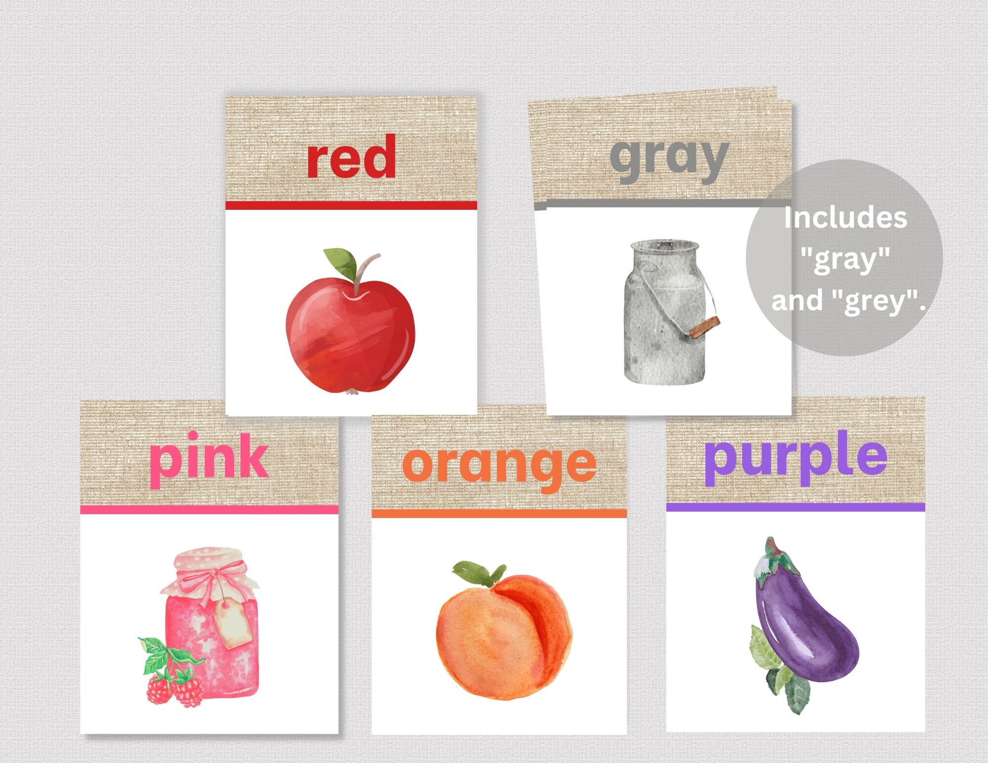 FARM THEME COLOR Posters for Classroom, Printable Farm Theme Color ...