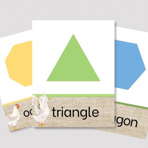 FARM THEME 2D and 3D Shapes Posters for Classroom, Set of 21 Printable ...