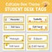 HONEY BEE DESK Name Tags, Editable Bee Theme Desk Name Plates ...