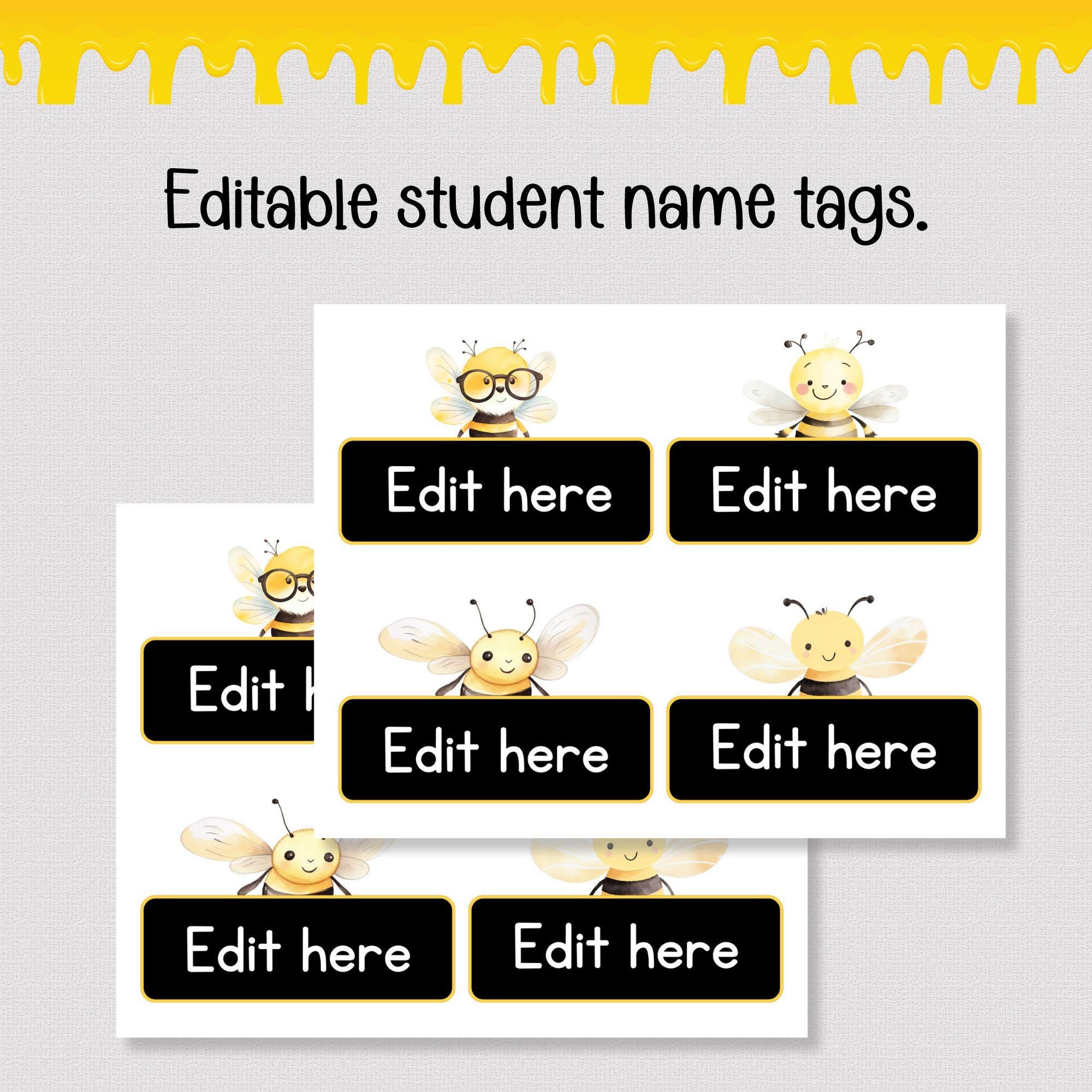 BEE THEME BIRTHDAY Bulletin Board, Editable Honey Bee Birthday Display ...