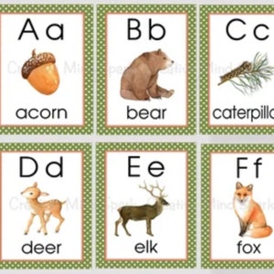 WOODLAND CLASSROOM DECOR Bundle, Printable Woodland Decor for Classroom ...
