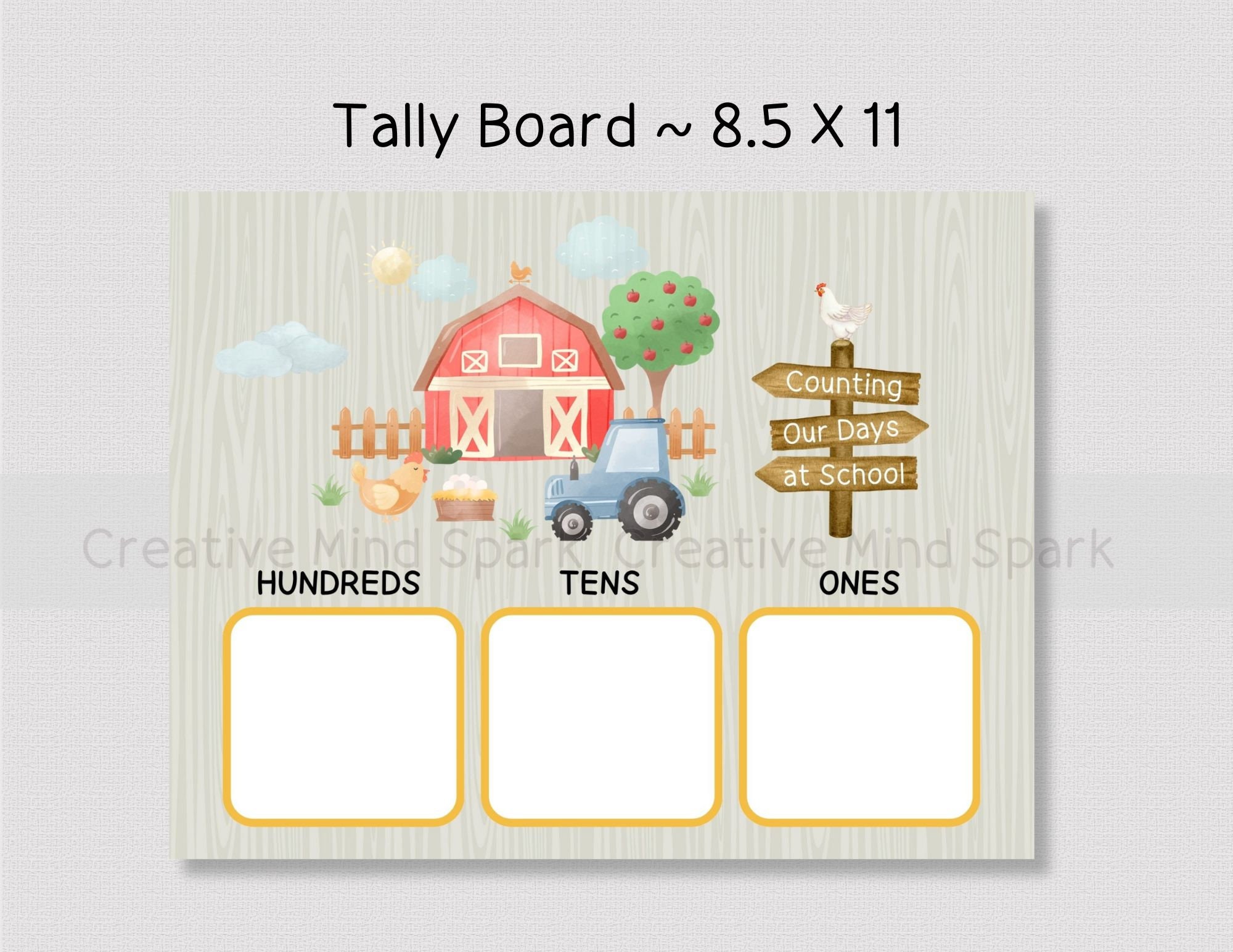FARM THEME DAYS in School Tally Board, Farm Days at School Tally ...