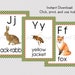 WOODLAND ALPHABET POSTERS, Printable Woodland Theme, Alphabet Classroom ...