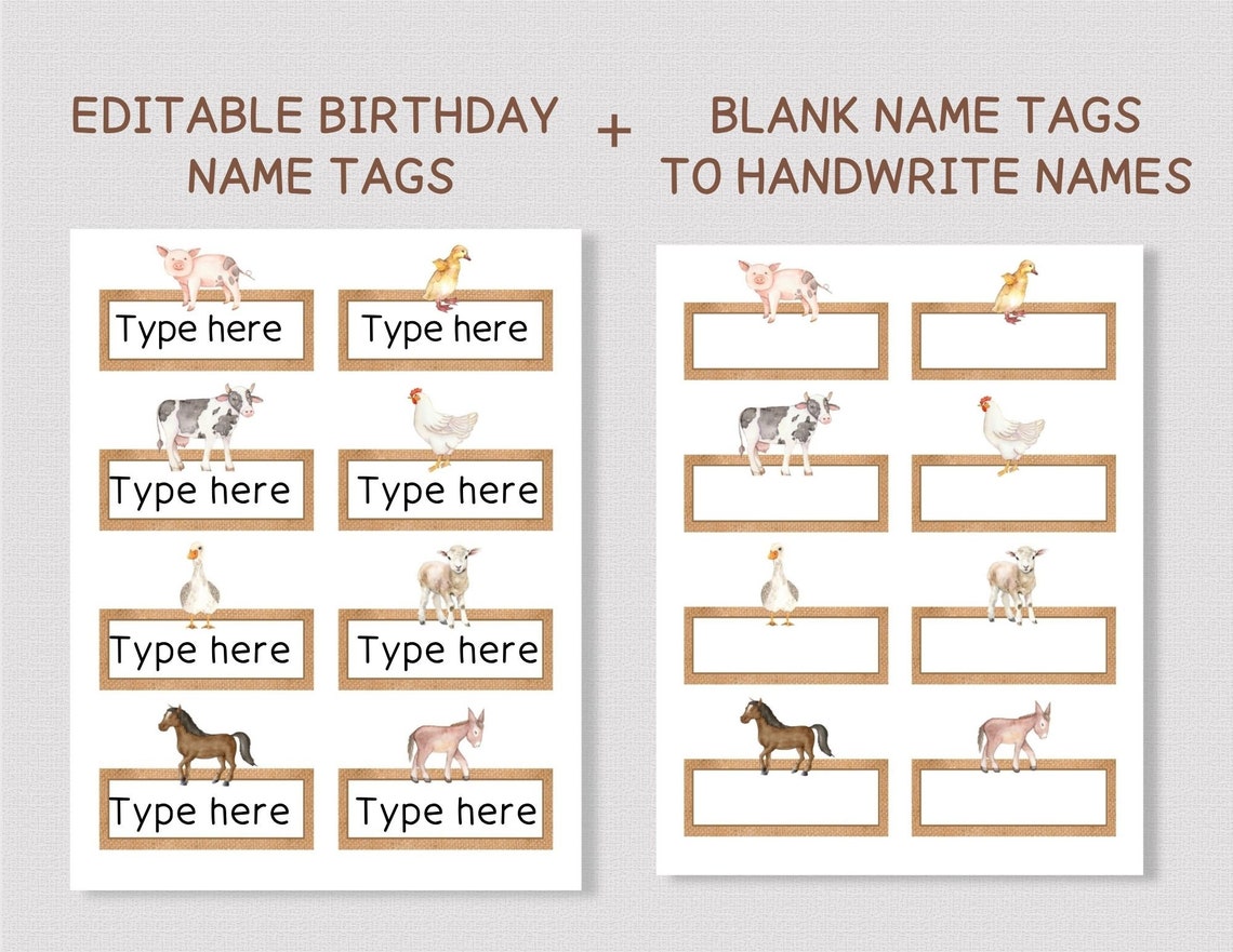 FARM THEME BIRTHDAY Bulletin Board Editable Farm Birthday - Etsy