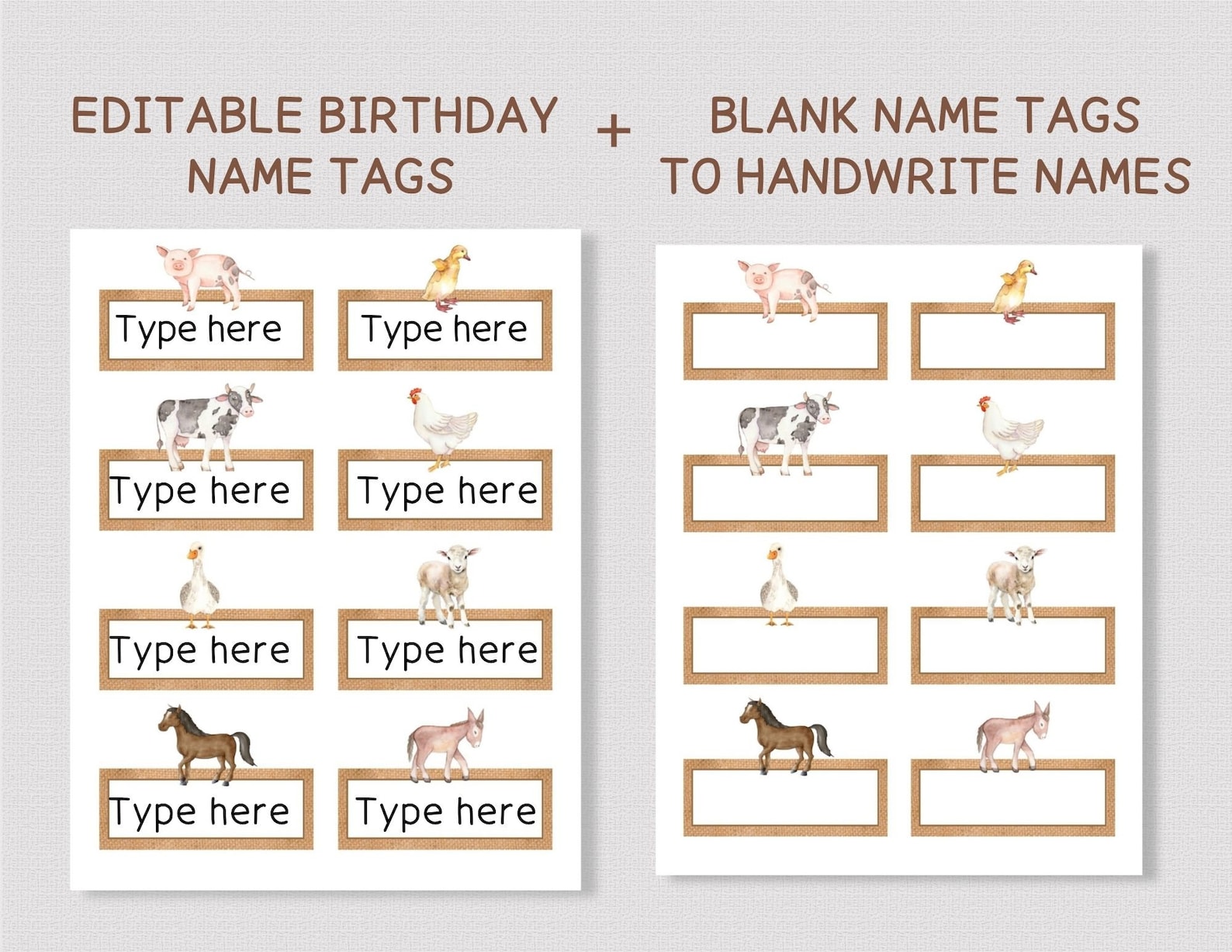 FARM THEME BIRTHDAY Bulletin Board, Editable Farm Birthday Display ...