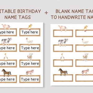 FARM THEME BIRTHDAY Bulletin Board, Editable Farm Birthday Display ...