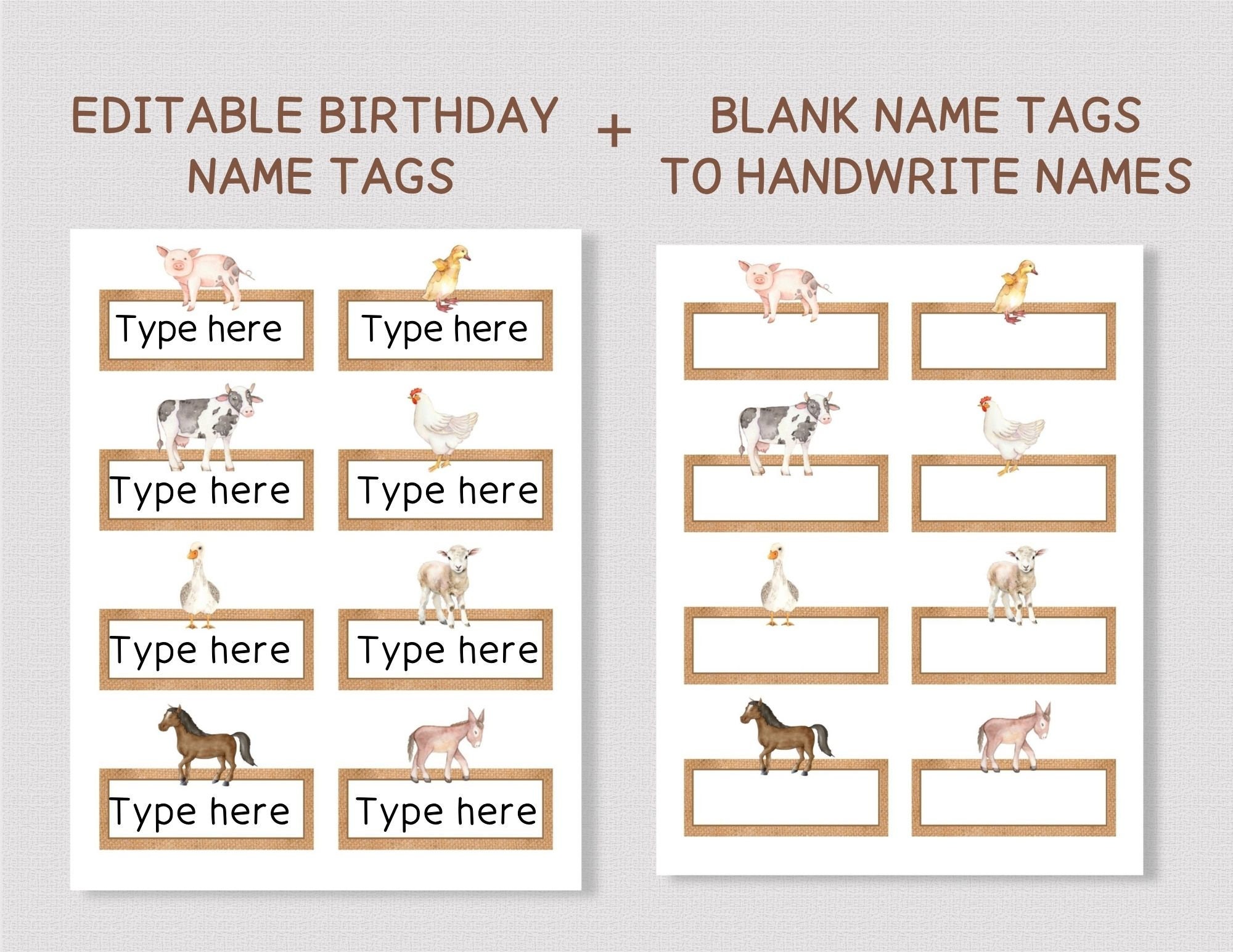 FARM THEME BIRTHDAY Bulletin Board, Editable Farm Birthday Display ...