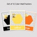 BEE THEME COLOR Posters for Classroom, Printable Honey Bee Theme Color ...