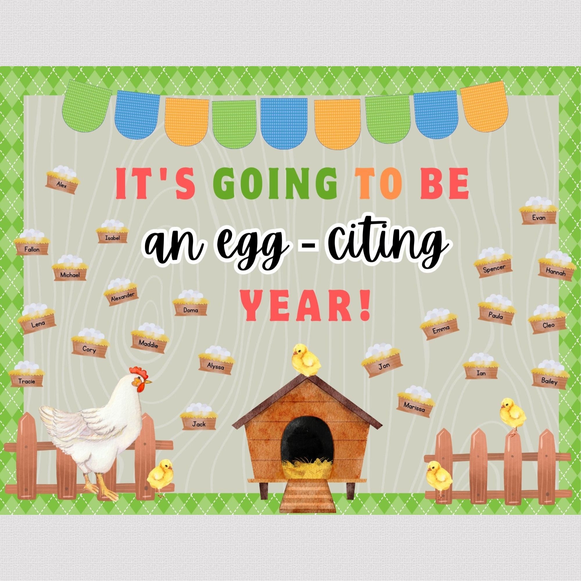 FARM THEME BACK to School Bulletin Board, Editable Farm Theme Bulletin ...