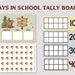 WOODLAND DAYS in SCHOOL Tally Board, Days at School Tally Posters, 100 ...