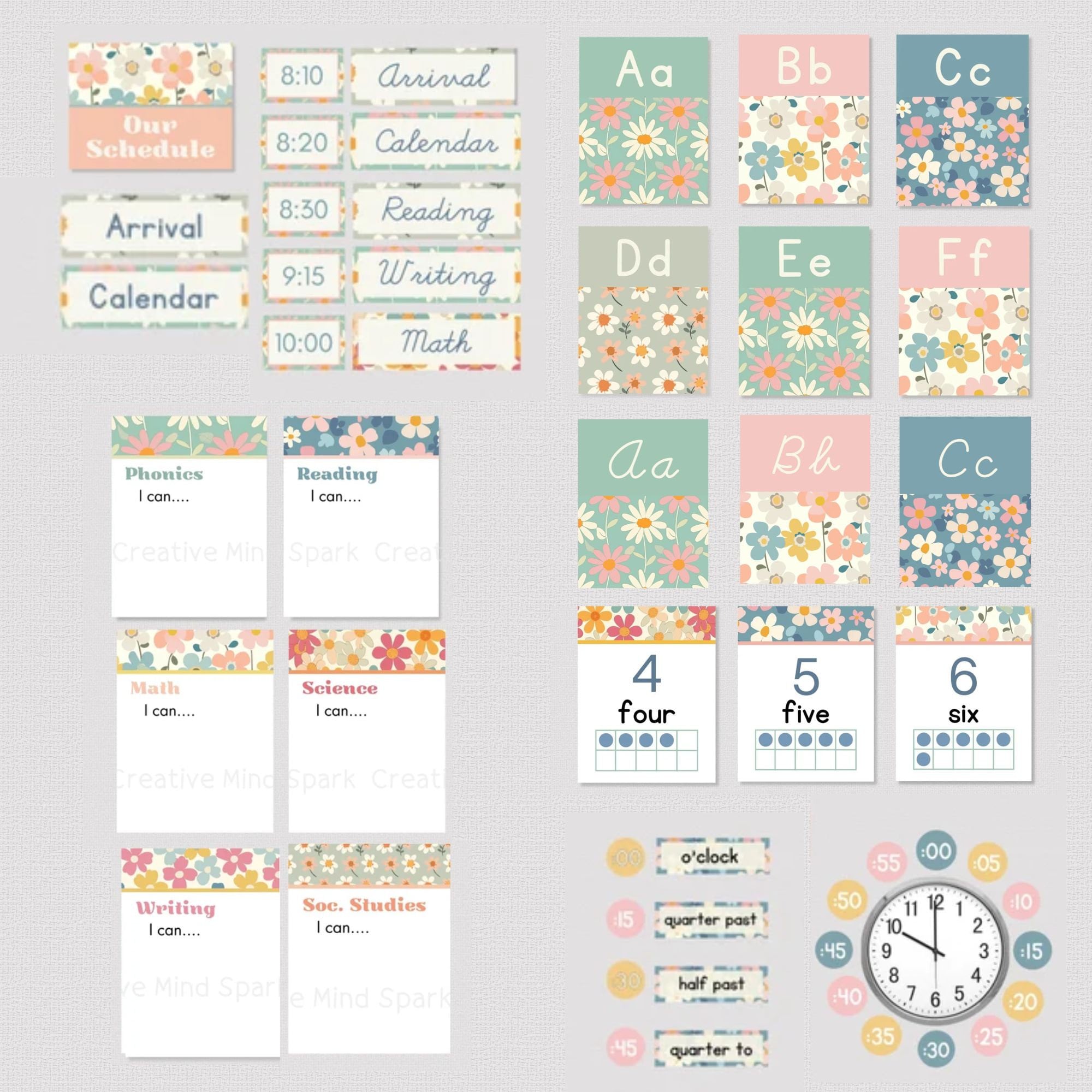 BOHO GARDEN CLASSROOM Decor Bundle, Printable Boho Theme Classroom ...