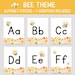 BEE THEME ALPHABET Posters, Printable Honey Bee Alphabet, 4 Versions ...