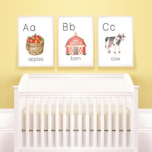 FARM THEME ALPHABET Posters, Printable Farm Alphabet, Farm Alphabet ...