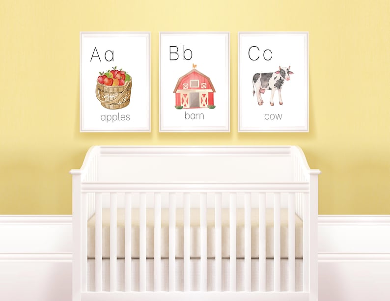 FARM THEME ALPHABET Posters, Printable Farm Alphabet, Farm Alphabet ...