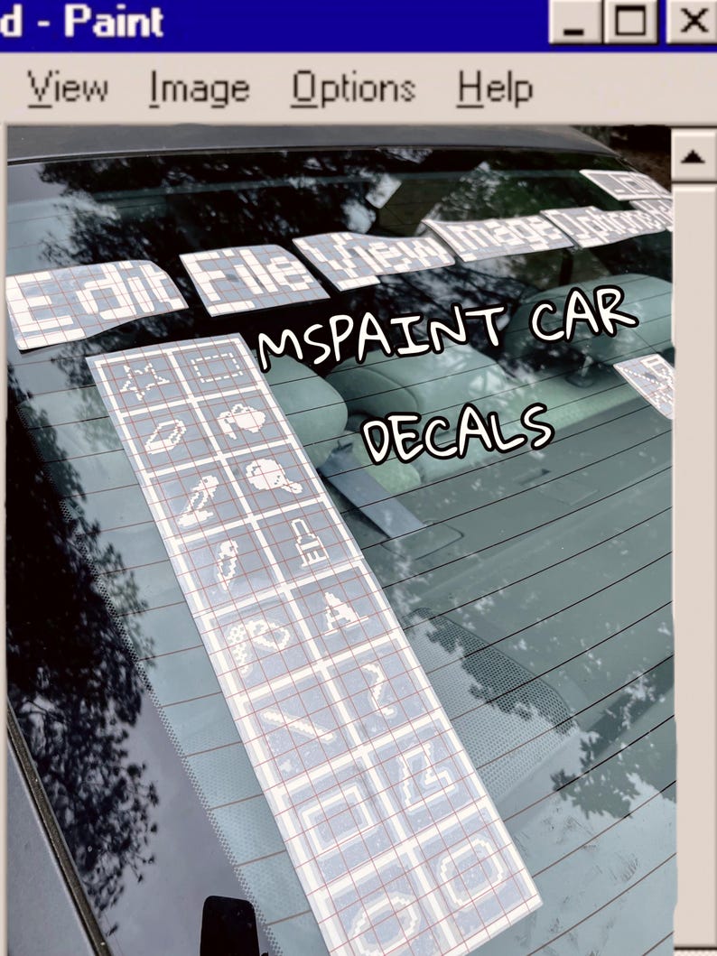 MS Microsoft Paint Internet Nostalgic Decal Car Stickers Permanent ...