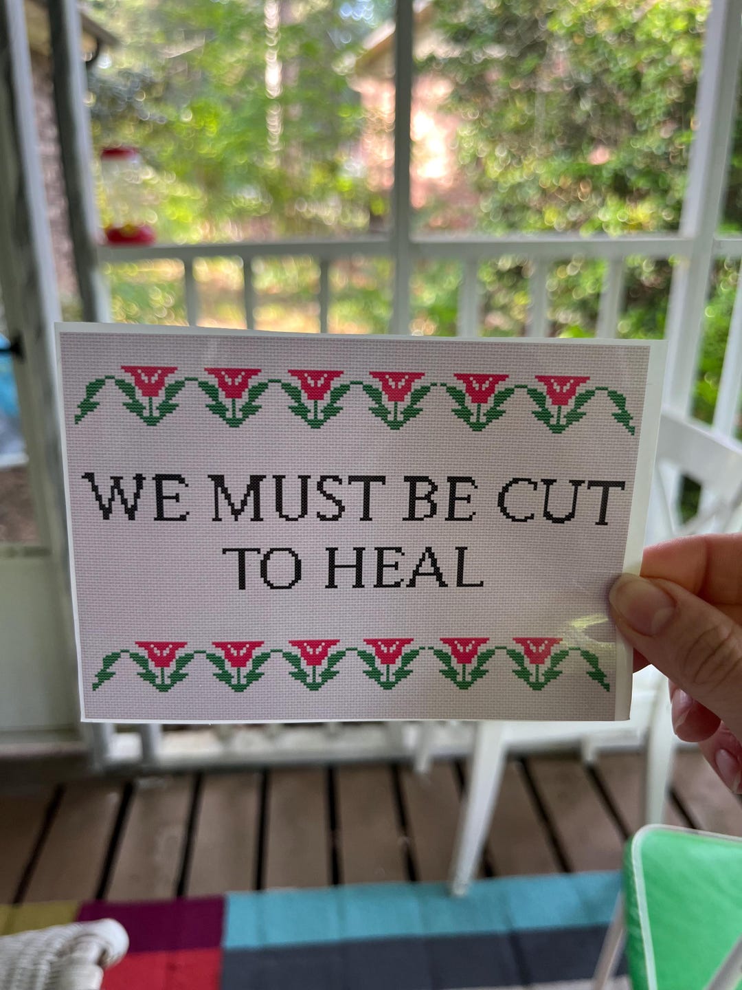 Severance Show Cross Stitch Sticker Lumon ‘we Must Be Cut to Heal ...