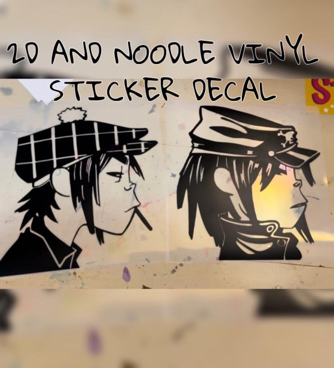 Gorillaz 2D and Noodle Demon Days Vinyl Laptop Car Sticker Permanent ...